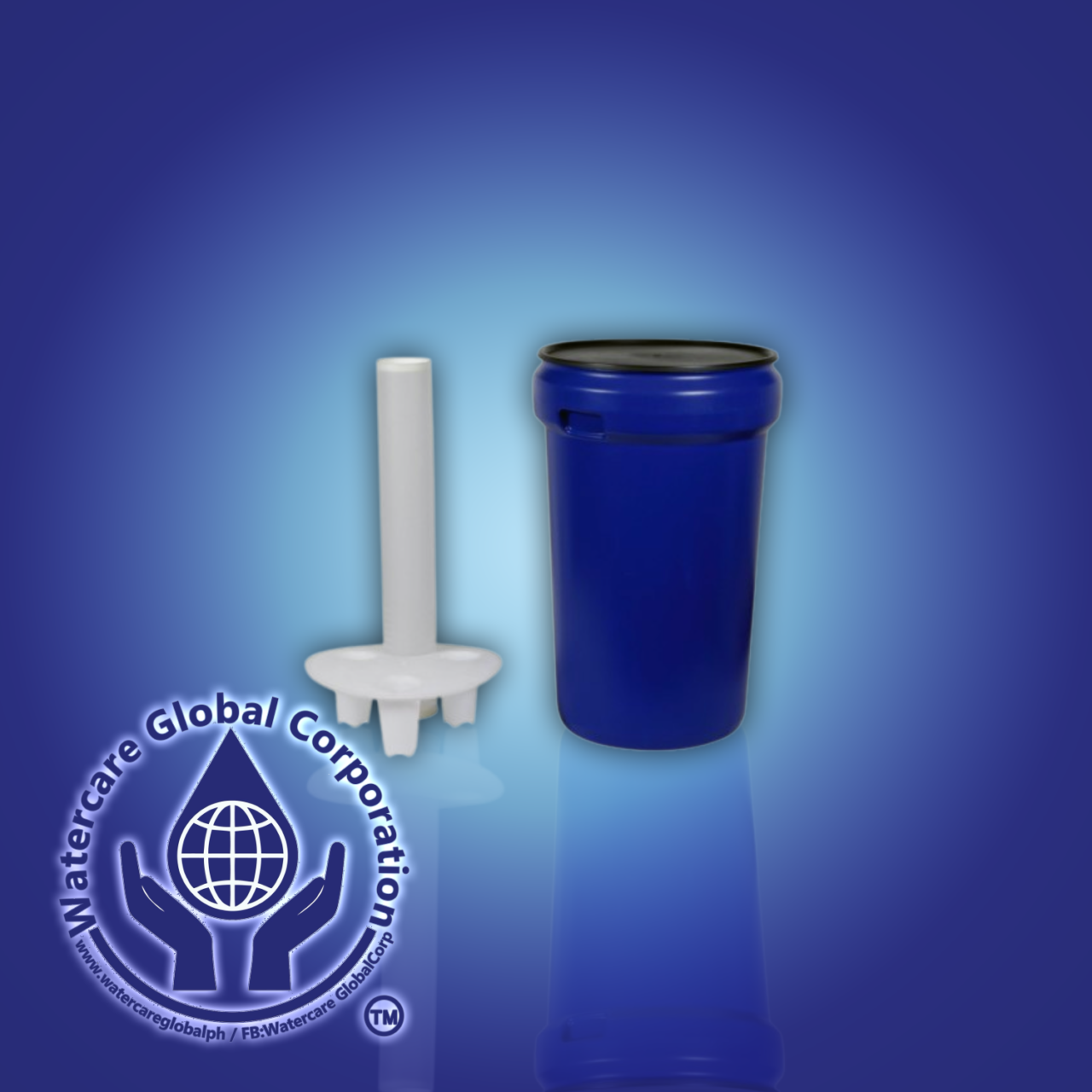 Brine Tank 60L w/ Brine well and Grid round -AE - WaterCare Global ...